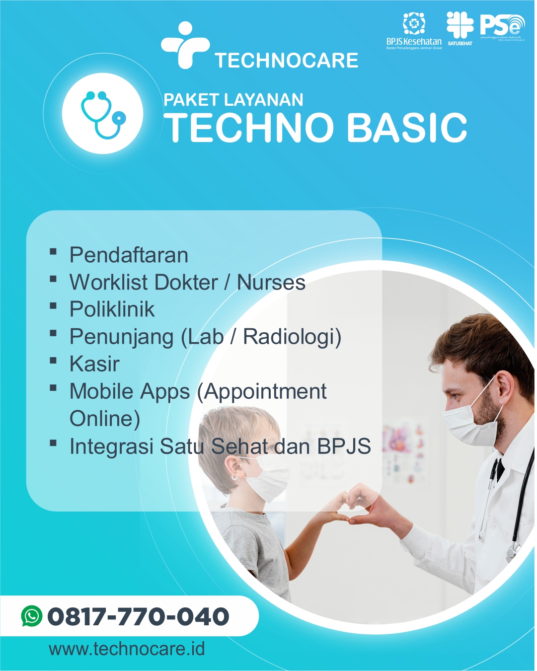 Paket Layanan Techno Basic (Free System Antrian) – Technocare